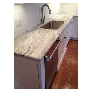 Terra Bianca quartzite - Beach Style - Kitchen - New York - by Elite ...