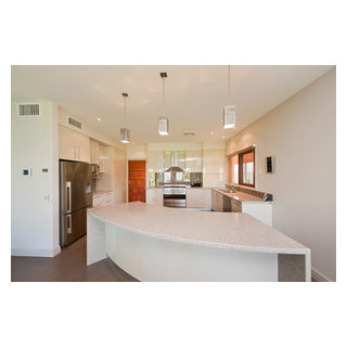 The Curved Island Bench - Contemporary - Kitchen - Melbourne - by ...