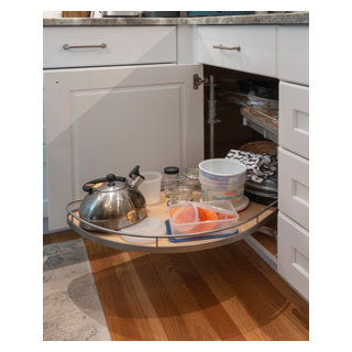 The Häfele Le Mans unit in a corner cabinet - Transitional - Kitchen ...