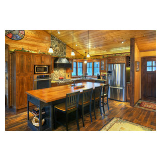 The Lang - Rustic - Kitchen - Other - by Tomahawk Log & Country Homes ...