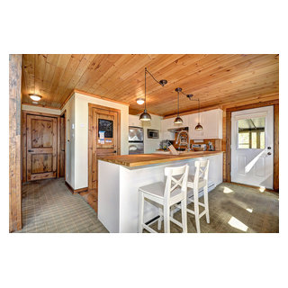 Timber Block Log Home Photos - Rustic - Kitchen - Charlotte - by Timber ...