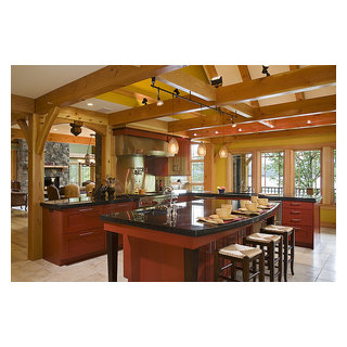 Timber frame kitchen designs - Traditional - Kitchen - New York - by ...