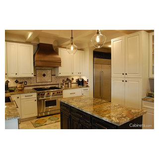 Timeless Alabaster Kitchen with Bronze Details | Cabinets.com ...