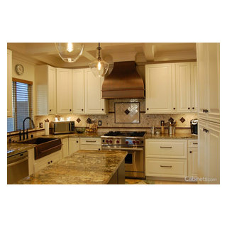 Timeless Alabaster Kitchen with Bronze Details | Cabinets.com ...