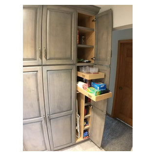 Traditional Gray Stained Maple Kitchen Renovation - Traditional ...
