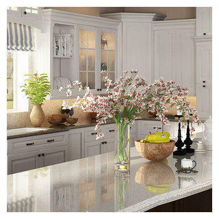 Traditional Oak Wood Kitchen Cabinet OP15-S01 - Traditional - Kitchen ...