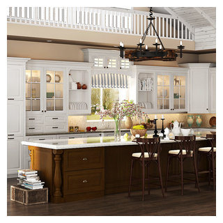 Traditional Oak Wood Kitchen Cabinet OP15-S01 - Clásico - Cocina - Los ...