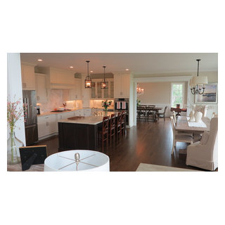 Traditional Open Kitchen in Beautiful Luxury New Home in Canton ...