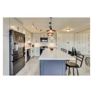 Traditional White and Blue Kitchen Design Washington, DC - Traditional ...