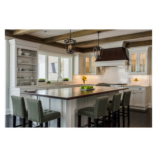 Transitional Kitchen with Barn beams - Transitional - Kitchen - Chicago ...