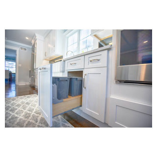 Trash cans pull out inset - Transitional - Kitchen - New York - by DKB ...