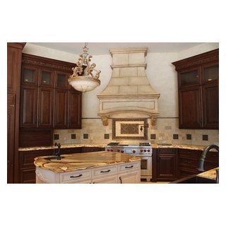 Tuscan Stone Vent Hood - Mediterranean - Kitchen - Houston - by ...