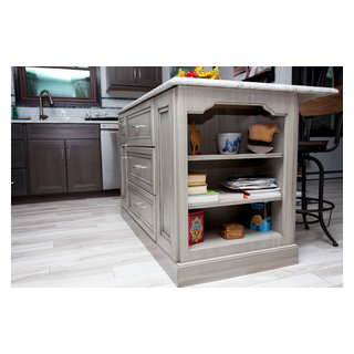 Two tone Omega Kitchen in Califon - Transitional - Kitchen - New York ...