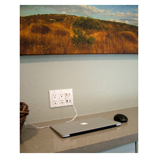 USB ports built in for easy charging on the buffet - Transitional ...