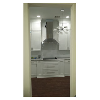 Vent Hood and Spice racks left and right of cooktop - Modern - Kitchen ...