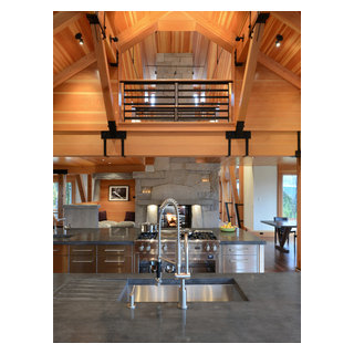 Vermont Mountain House Kitchen - Rustic - Kitchen - Burlington - by ...