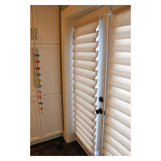 Waterfall roman shade on doors - Classique Chic - Cuisine - Toronto ...