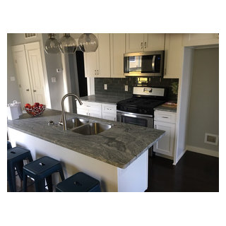 Viscon White Granite Kitchen Countertops, Leather Finish - Contemporary ...