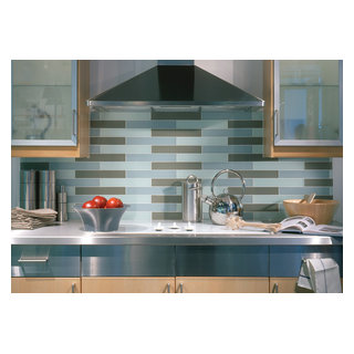 Watercolors glass tile - Contemporary - Kitchen - Vancouver - by ...