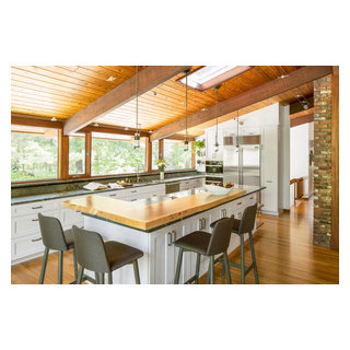 Wayland Deck House - Midcentury - Kitchen - Boston - by Hammond Design ...