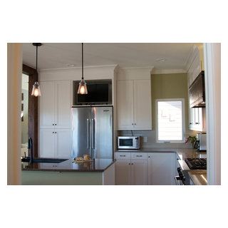 White Cabinets For A Craftsman Style Kitchen - Transitional - Kitchen ...