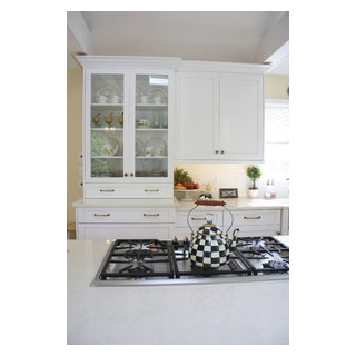 White Compac Perlino Quartz Kitchen - Transitional - Kitchen ...