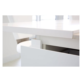 white high gloss lacquer drawer with 45 degree edge and matching grip ...