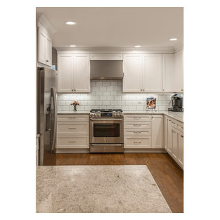 White L-Shaped Kitchen Upgrade - French Country - Kitchen - Atlanta ...