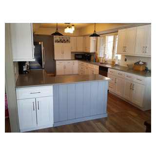 White Shaker Cabinets and Concerto Quartz Countertops - Contemporary ...