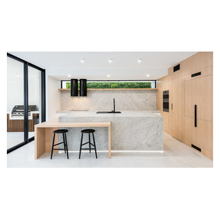 White Stone - Modern - Kitchen - Brisbane - by elementpd.com.au | Houzz