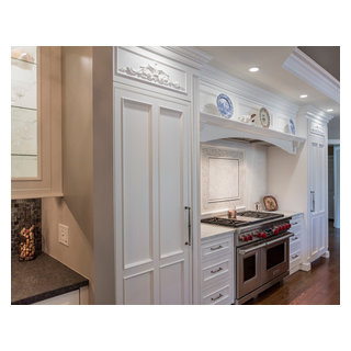White Traditional Refrigerator Panel - Traditional - Kitchen ...