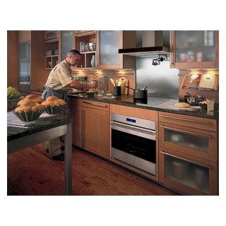 Wolf 30" Cooktop Wall Hood Black | VW30B - Contemporary - Kitchen - Los ...