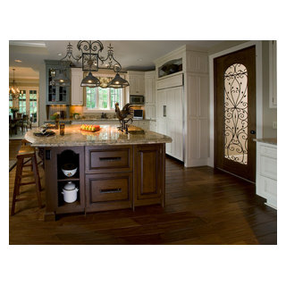 WoodMode Kitchen features Stained Cherry and Painted Maple Cabinetry ...