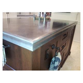 Zinc Island Counter Top - Traditional - Kitchen - Los Angeles - by Fine ...