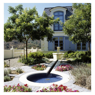 A Formal Garden with a Fountain & Rill - Traditional - Garden - Santa ...