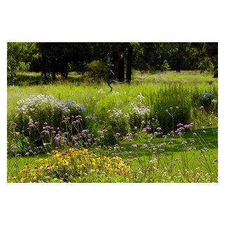 A Modern Farm House - Sculpture in Native Prairie - Rustic - Landscape ...