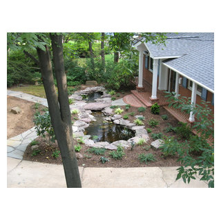 A Pond for the Front Entry - Eclectic - Landscape - DC Metro - by Mary ...
