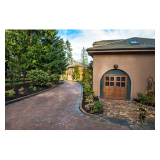 A Stately Paver Driveway - Mediterranean - Landscape - Seattle - by ...