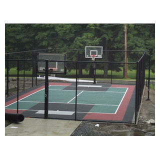 Andover Backyard Basketball Court - Traditional - Landscape - Boston ...