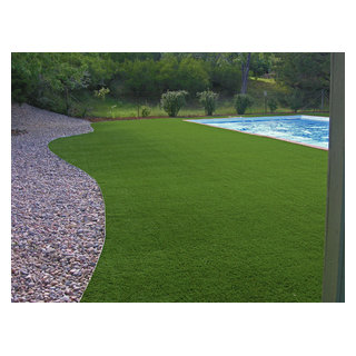 Artificial Grass Surrounding a Pool - Traditional - Garden - Denver ...