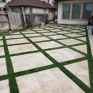 Artificial Turf Travertine Pavers - Photos & Ideas | Houzz