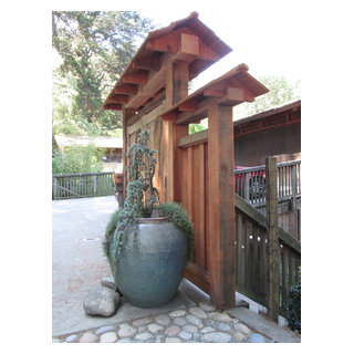 Asian Style Entry Gate and Fence - Asian - Landscape - San Francisco ...
