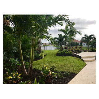 Backyard Pool Buffer - Tropical - Landscape - Orlando - by Construction ...