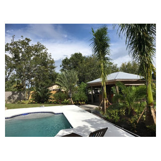 Backyard Pool Buffer - Tropical - Landscape - Orlando - by Construction ...