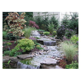 Backyard Stream Into Ponds - Eclectic - Landscape - New York - by ...