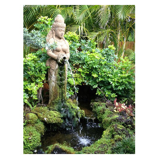 Bali statue and water feature - Asian - Landscape - Tampa - by ...