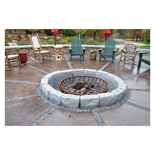 Barn Fire Pit Terrace - Traditional - Patio - Other - by DabneyCollins ...