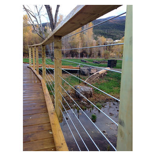 Basalt, CO: Cable for Wood Bridge Railing - Rustic - Landscape ...