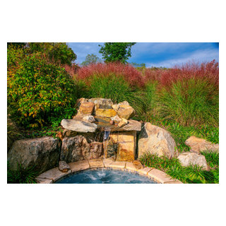 Basking Ridge NJ, Natural Poolscape with Outdoor Fireplace ...
