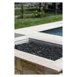 Beach House Fire Pit Detail - Transitional - Exterior - New York - by ...